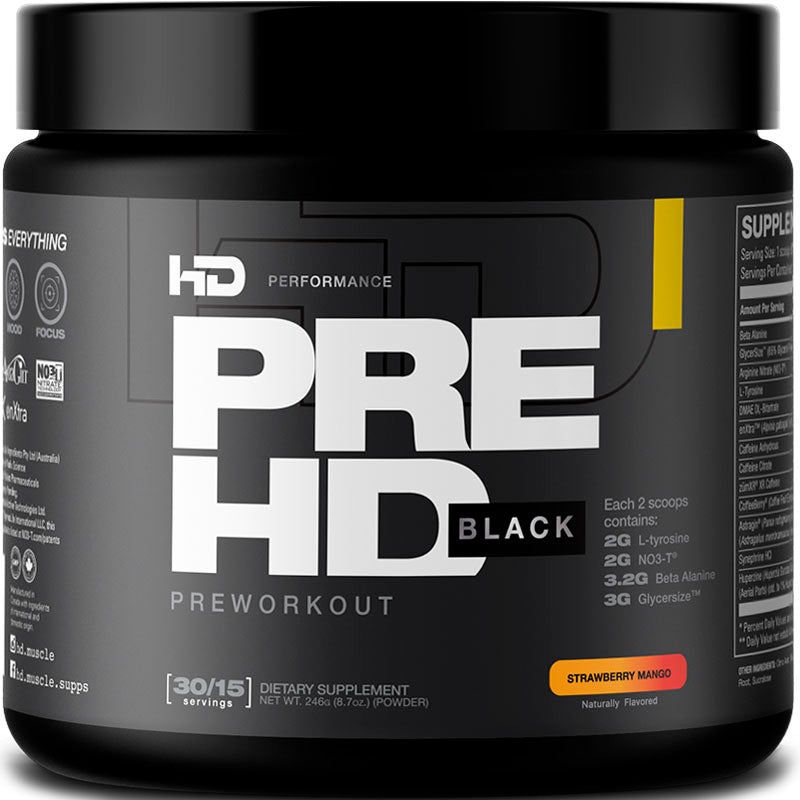HD Muscle PREHD Black 30 Serving — Popeye's Supplements Calgary